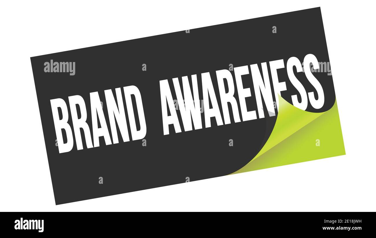 BRAND AWARENESS text written on black green sticker stamp Stock Photo ...