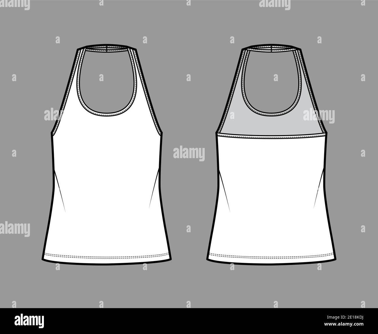 Black halter top Stock Vector Images - Alamy