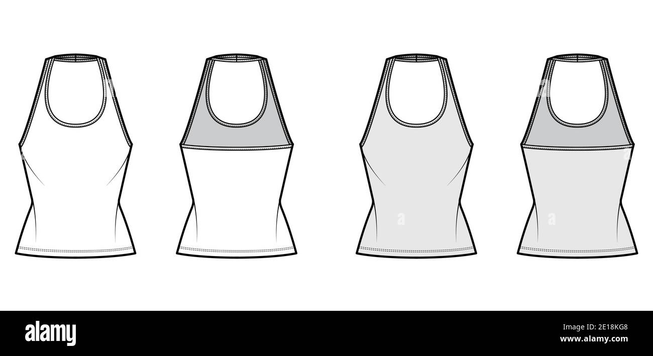 Black halter top Stock Vector Images - Alamy