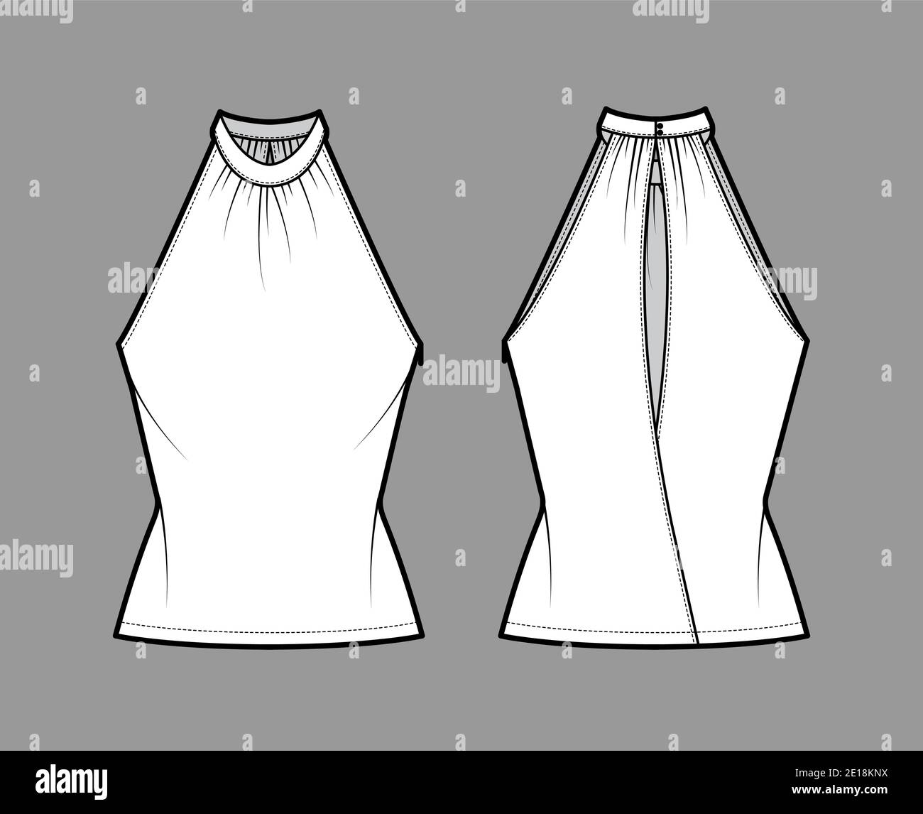 White halter Stock Vector Images - Alamy