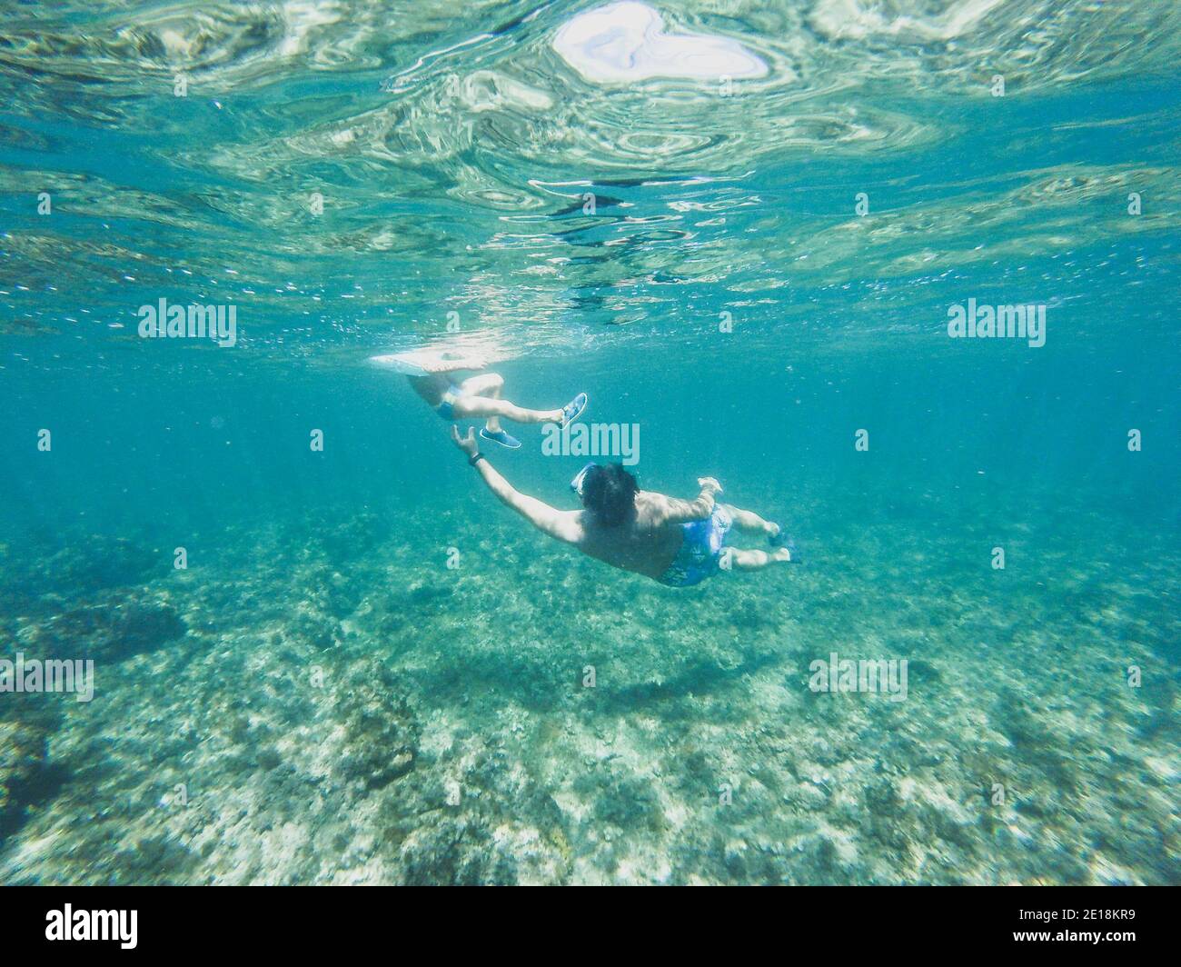 Child underwater snorkel hi-res stock photography and images - Alamy