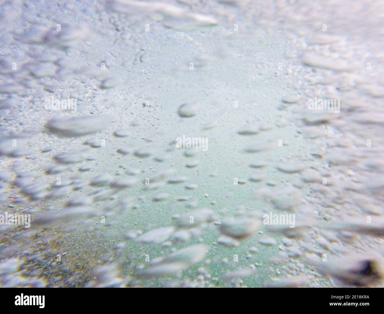 Bubbling water, drowning underwater into sea or ocean concept, water ...