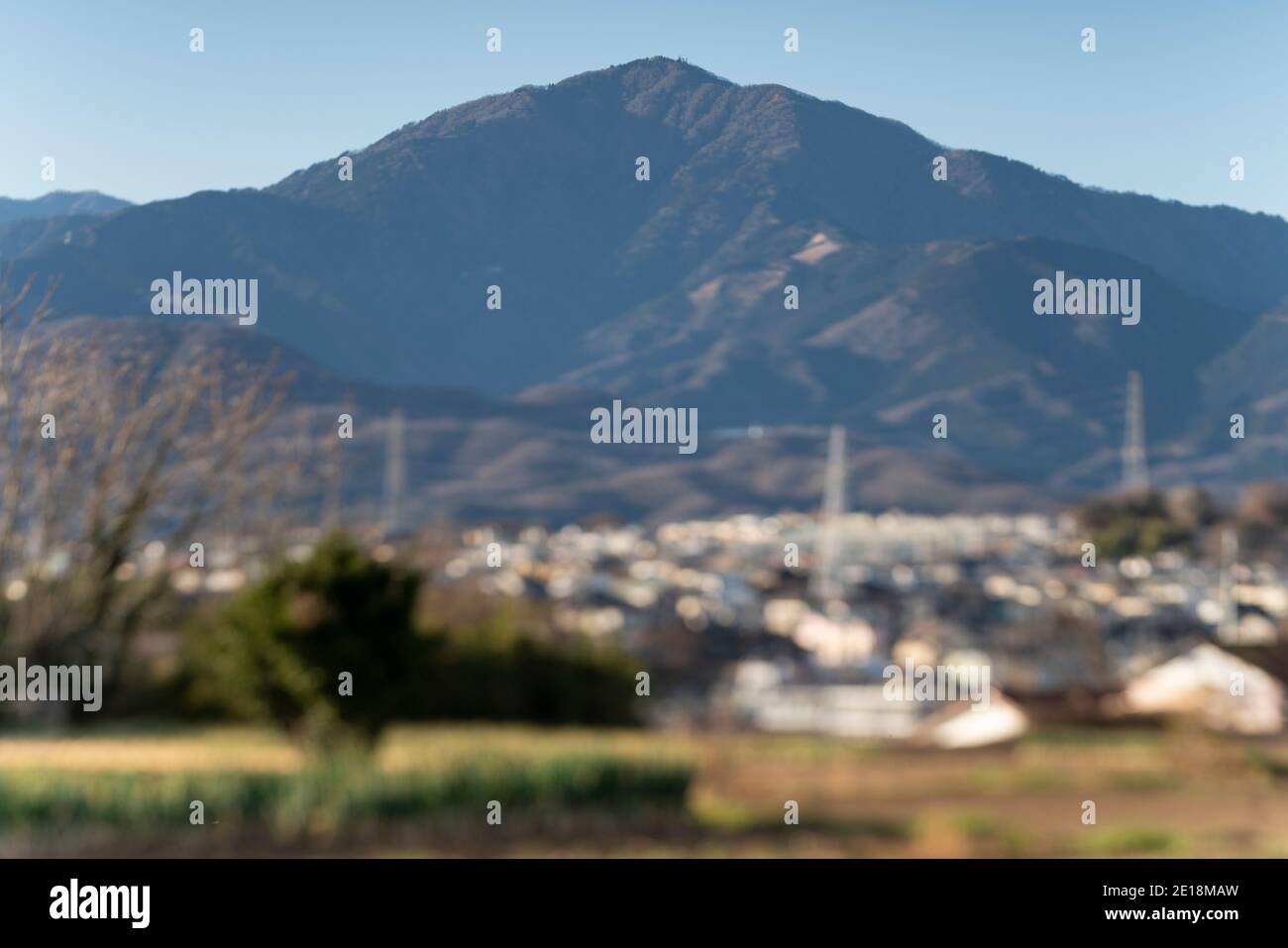 Mt.Ōyama view from Hiratsuka City, Kanagawa Prefecture, Japan Stock ...
