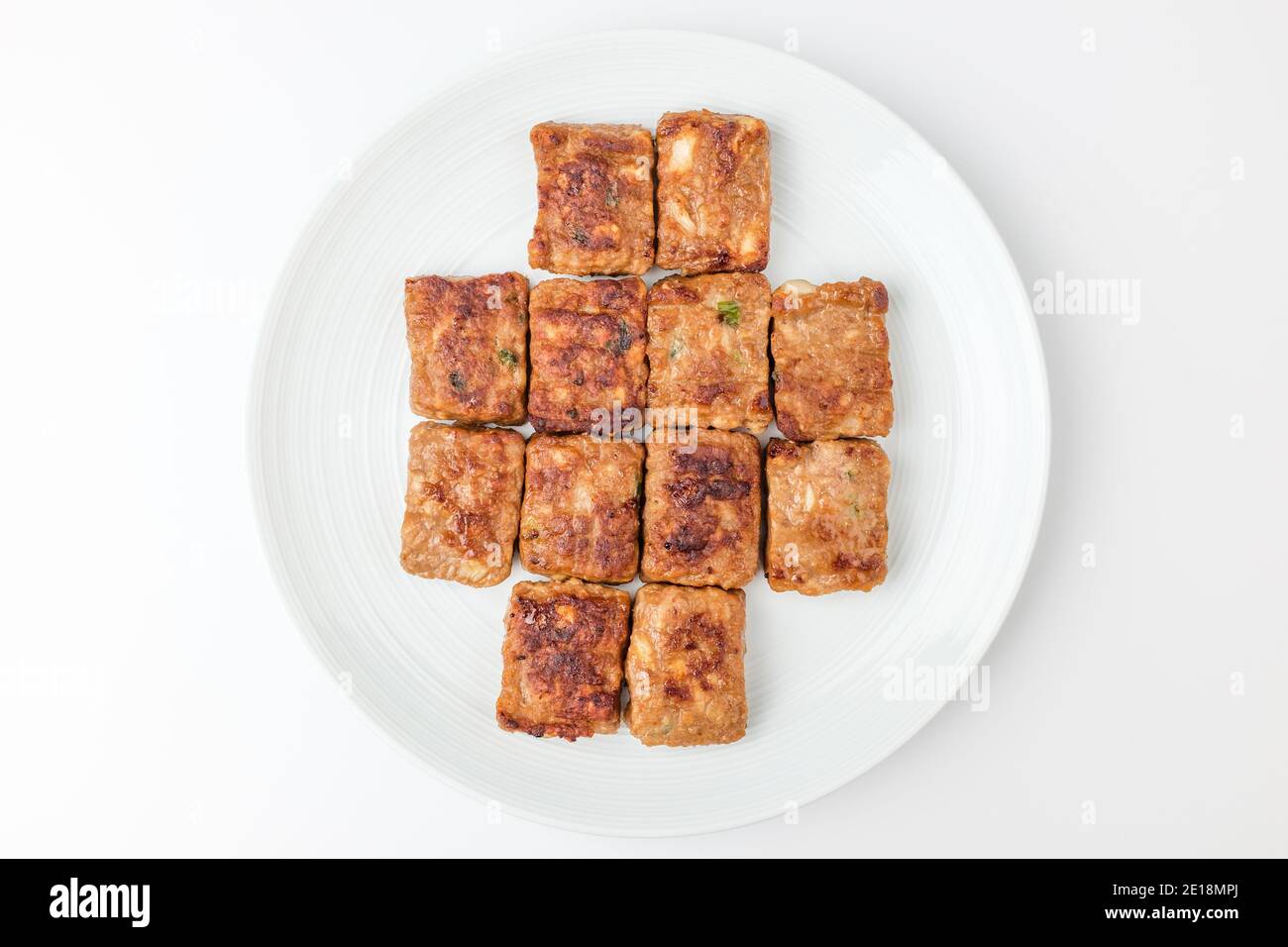 Meat bandit on white background Stock Photo - Alamy