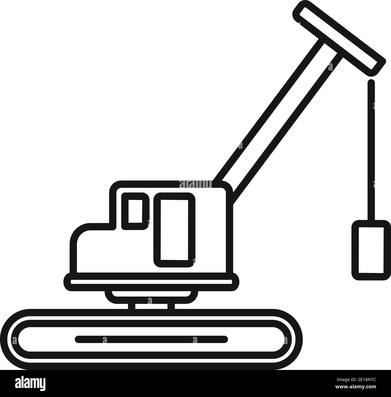 Demolition excavator icon, outline style Stock Vector Image & Art - Alamy