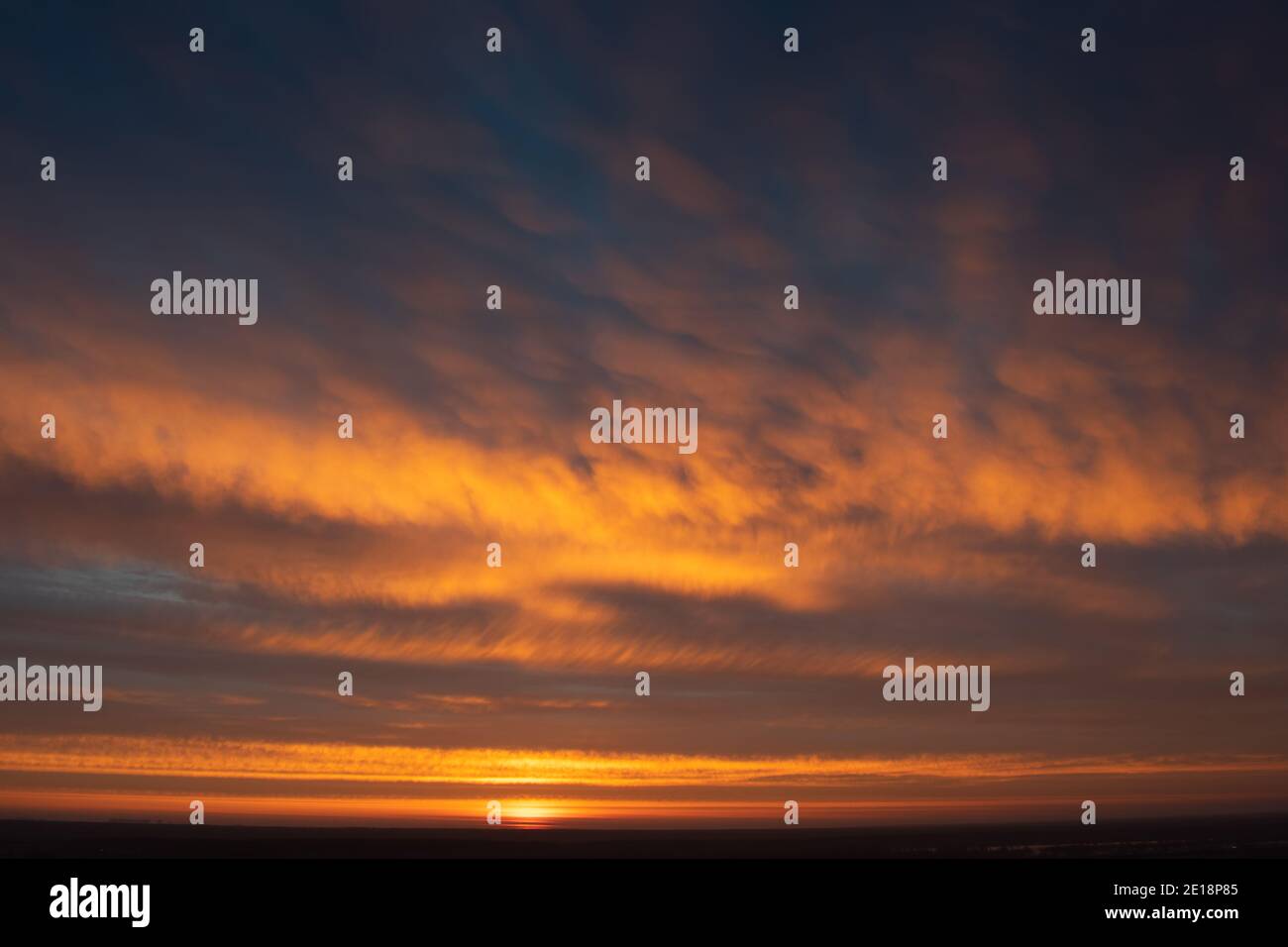 Dramatic apocalyptic sky background summer sunrise Stock Photo - Alamy