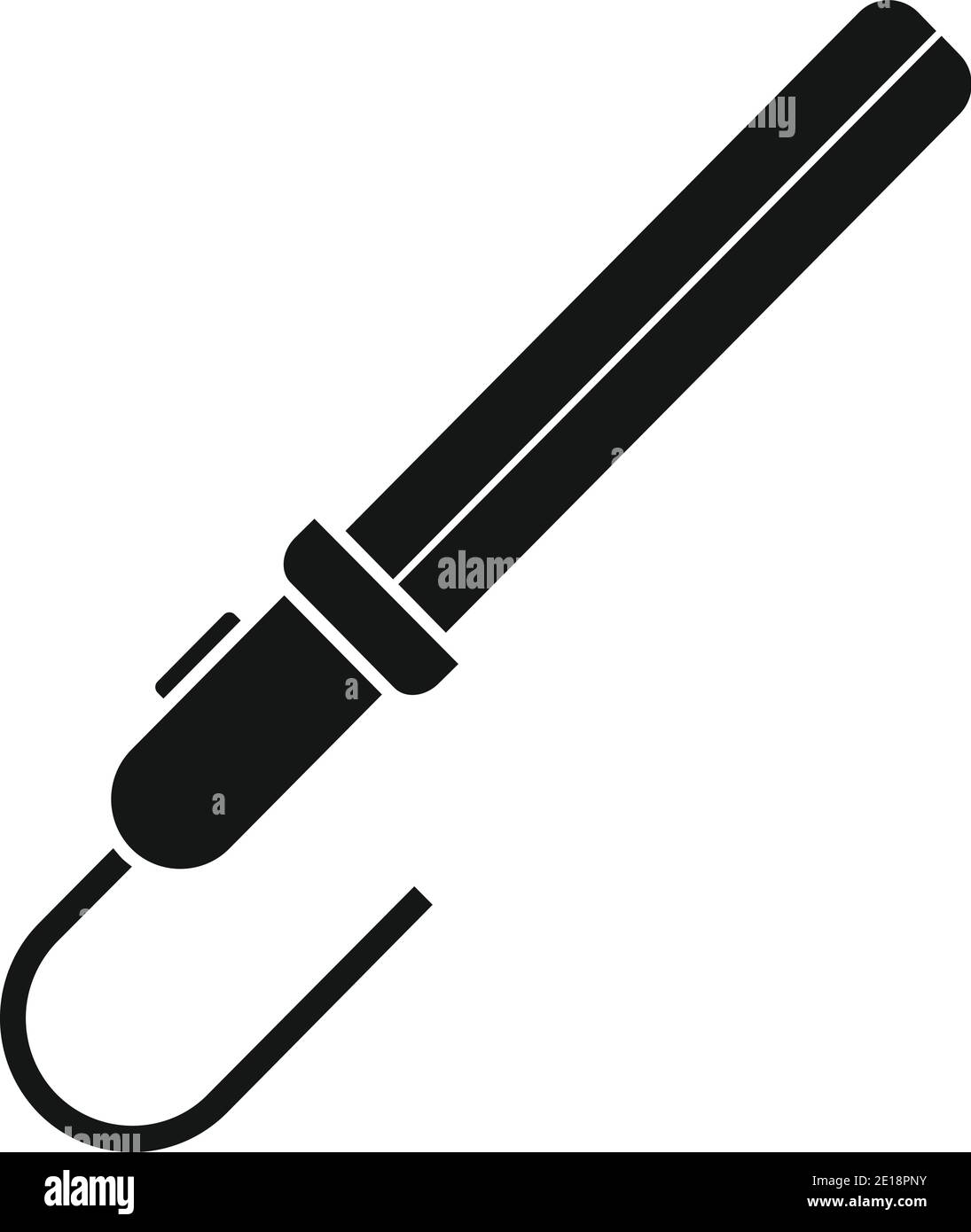 Hair flat iron appliance Stock Vector Images - Alamy