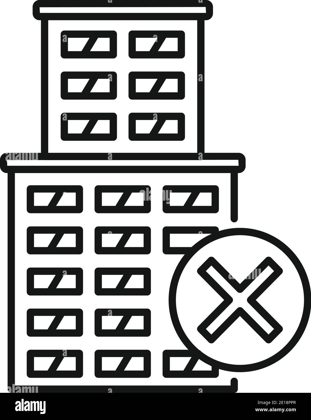 Demolition building icon, outline style Stock Vector Image & Art - Alamy