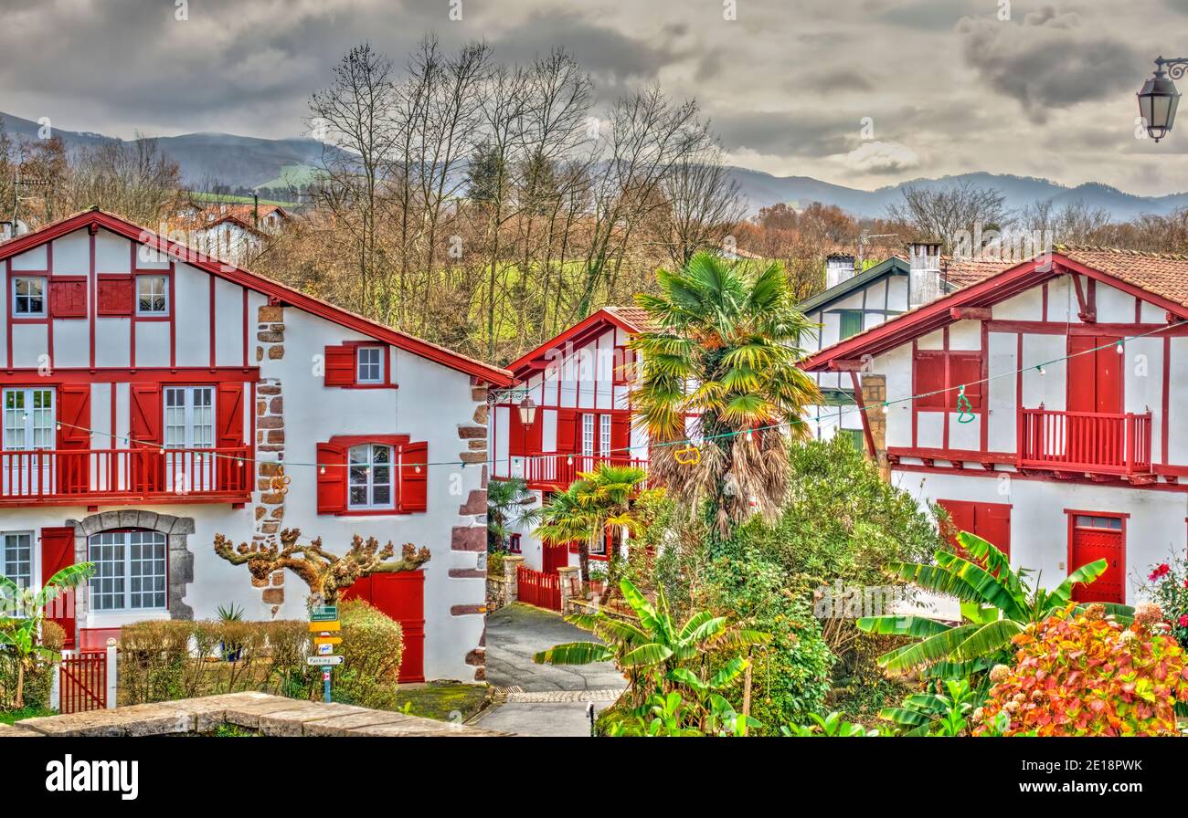 VIllage of Ainhoa, Basque Country, HDR Image Stock Photo - Alamy