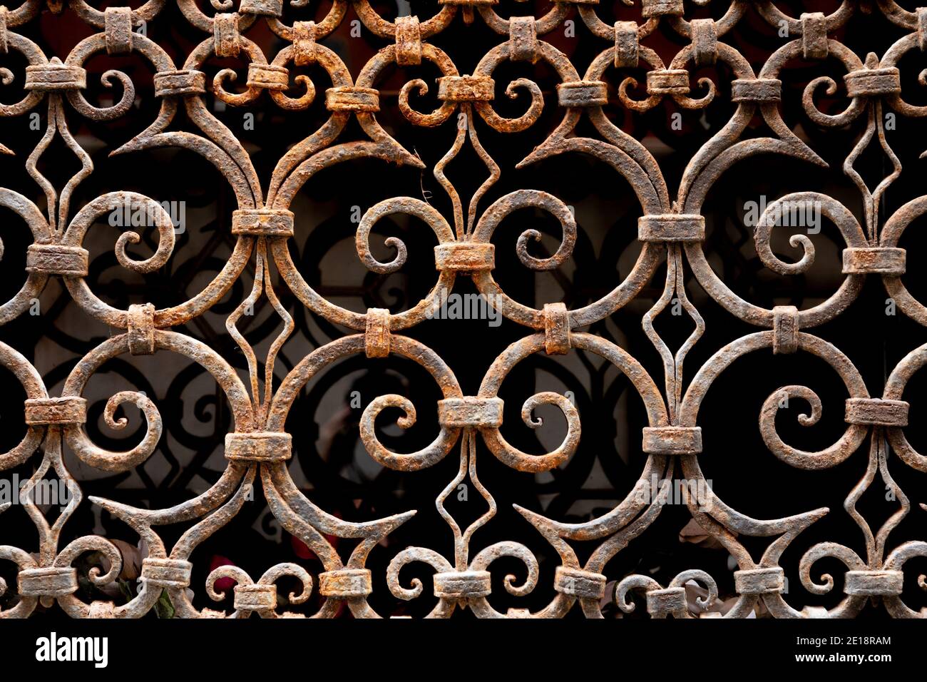 Door screen pattern in Venice Italy. Background of rustic architecture ...