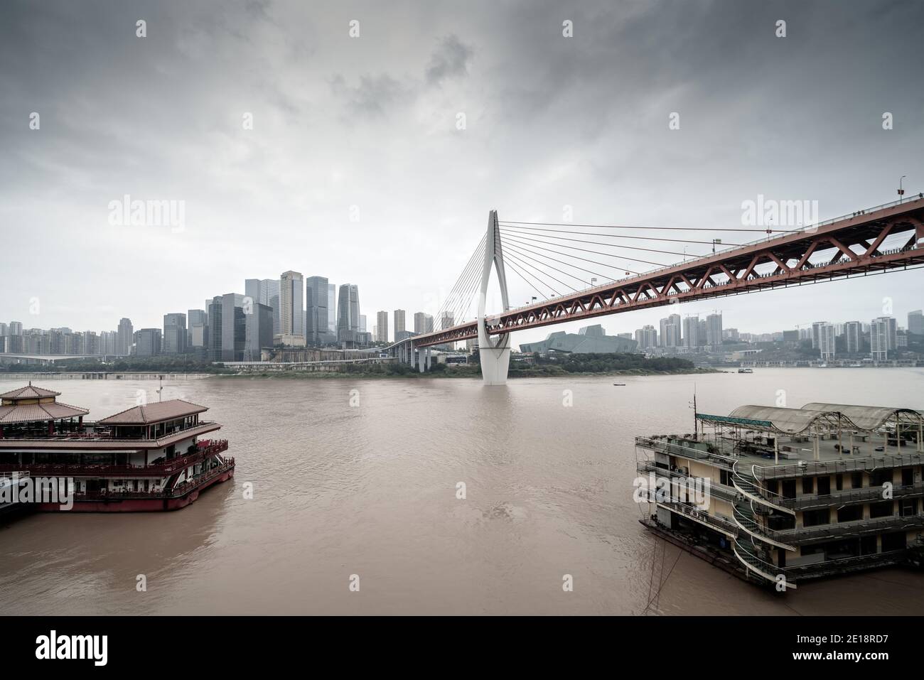 Chongqing city skyline, modern bridges and skyscrapers Stock Photo - Alamy