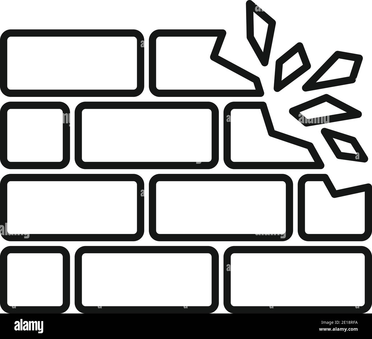 Rubble boundary wall Stock Vector Images - Alamy