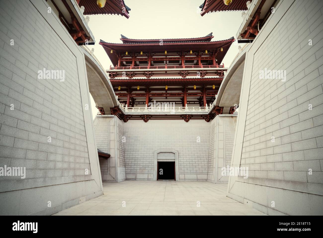 Classical architecture in Xi'an, Shaanxi Province, China Stock Photo ...
