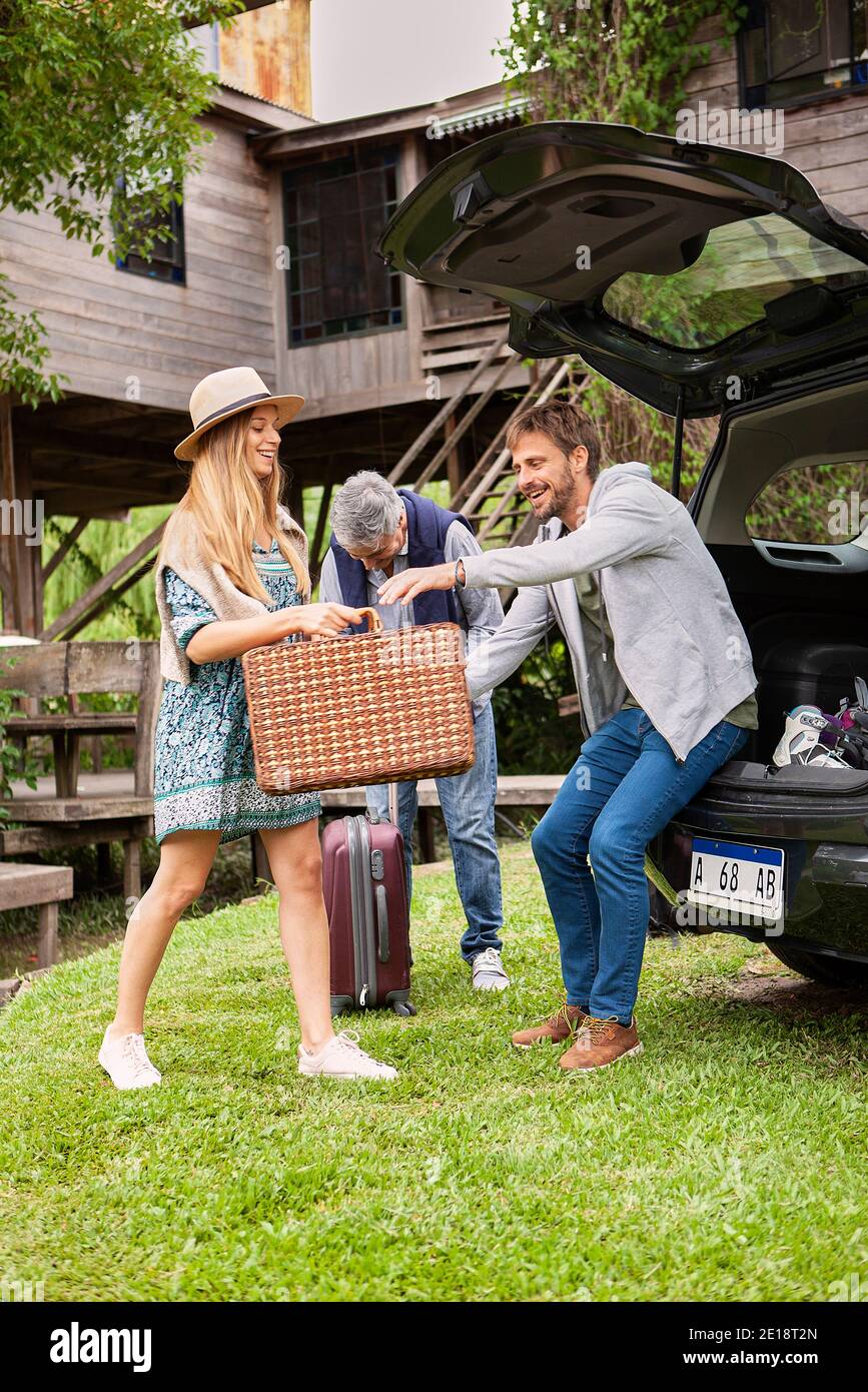 Family going for vacation Stock Photo - Alamy