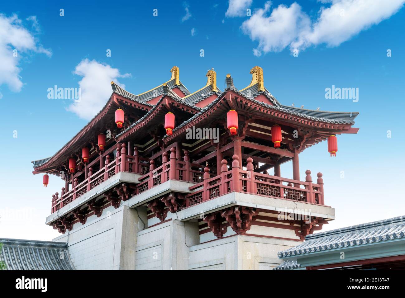 Classical architecture in Xi'an, Shaanxi Province, China Stock Photo ...