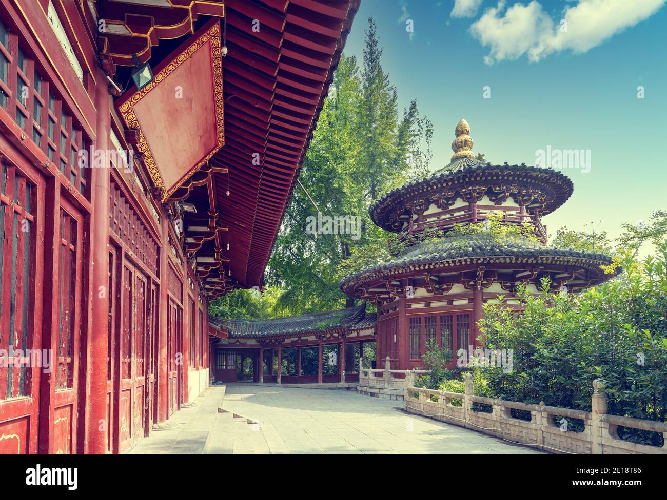 Classical architecture in Xi'an, Shaanxi Province, China Stock Photo ...
