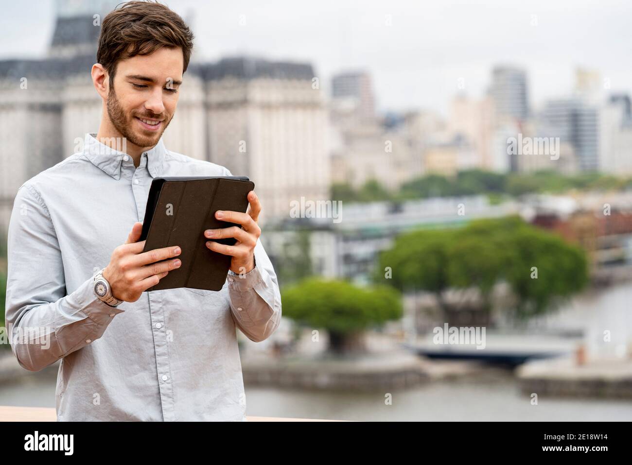 Young male using digital hi-res stock photography and images - Alamy