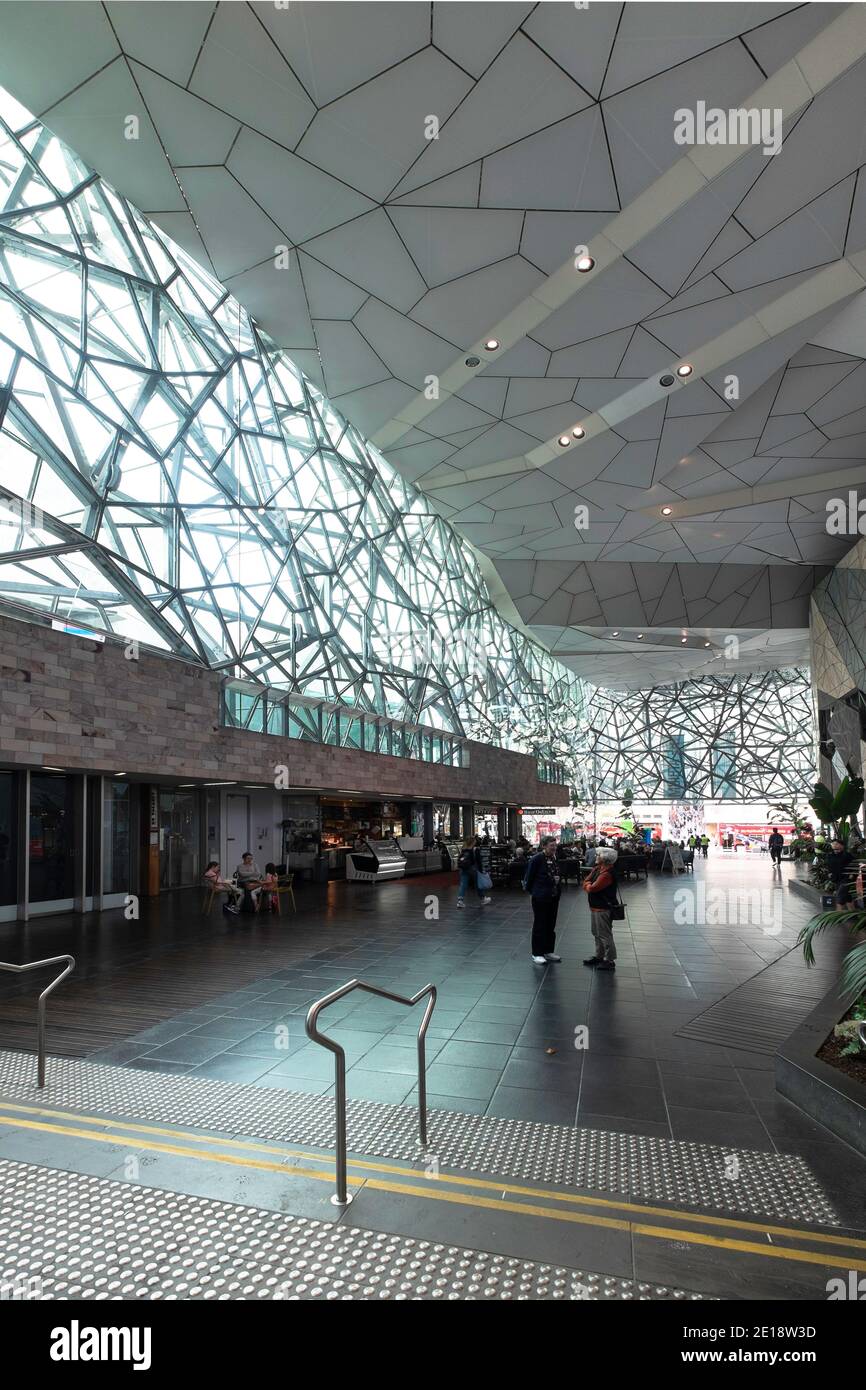 Federation Square, one of the famous landmark in the city of Melbourne ...