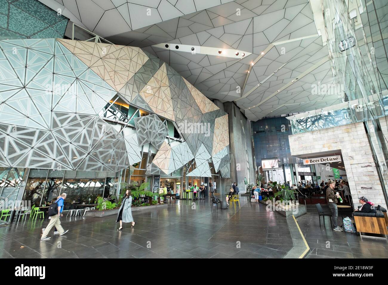 Federation Square, one of the famous landmark in the city of Melbourne ...