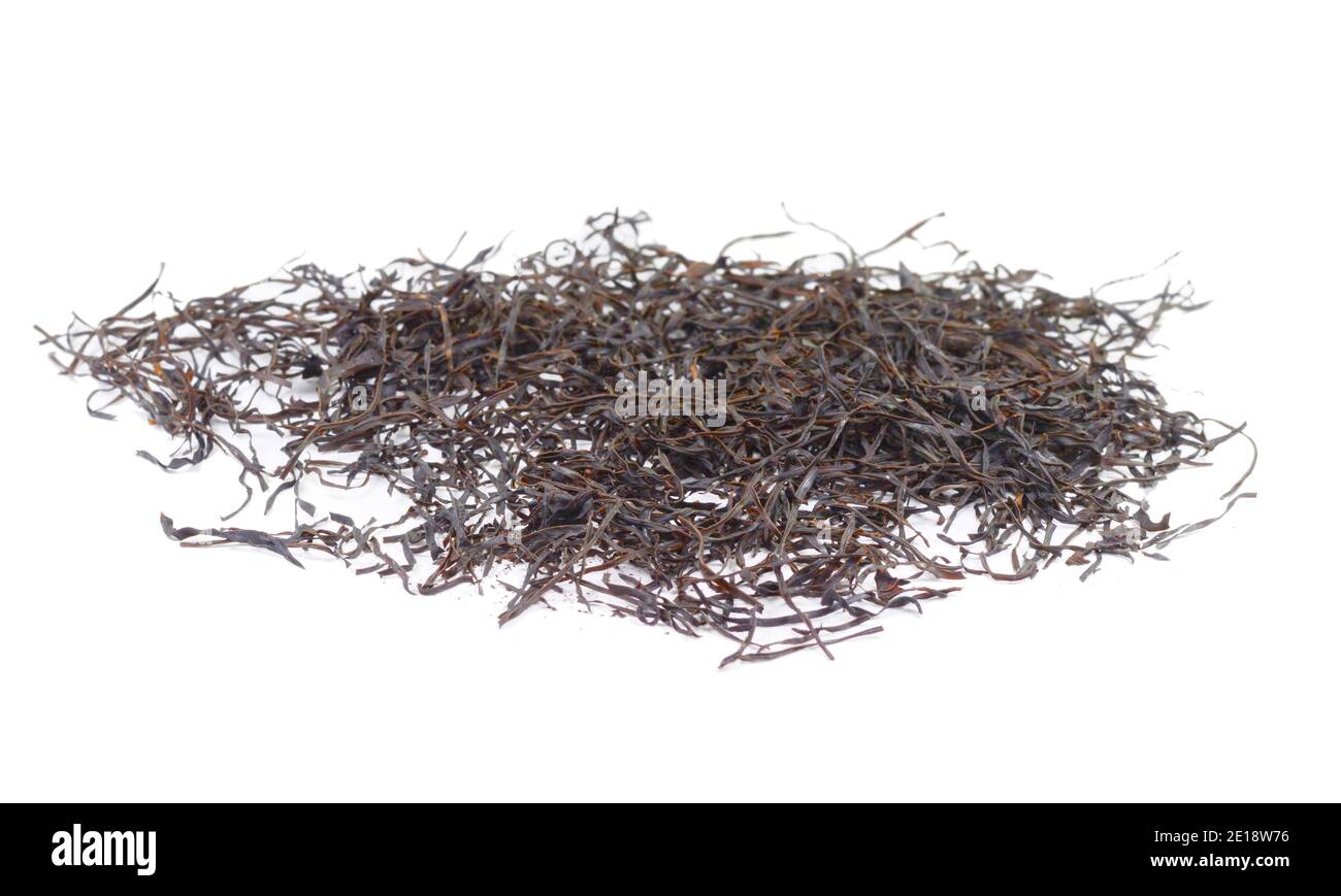 Arame. Dry seaweed isolated on white background. Sea vegetable Stock ...