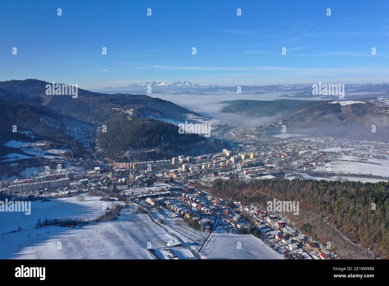 Aerial view of Krompachy city in Slovakia Stock Photo - Alamy