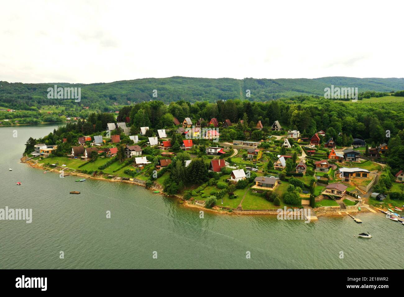Aerial view of Domasa reservoir in Slovakia Stock Photo - Alamy