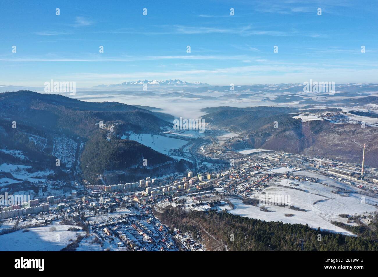 Aerial view of Krompachy city in Slovakia Stock Photo - Alamy
