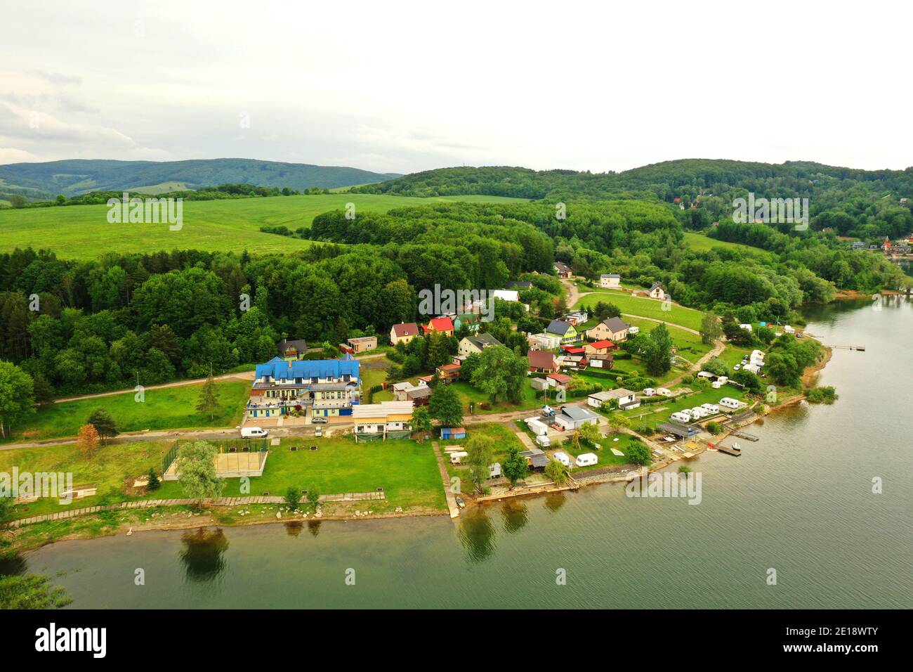 Aerial view of Domasa reservoir in Slovakia Stock Photo - Alamy