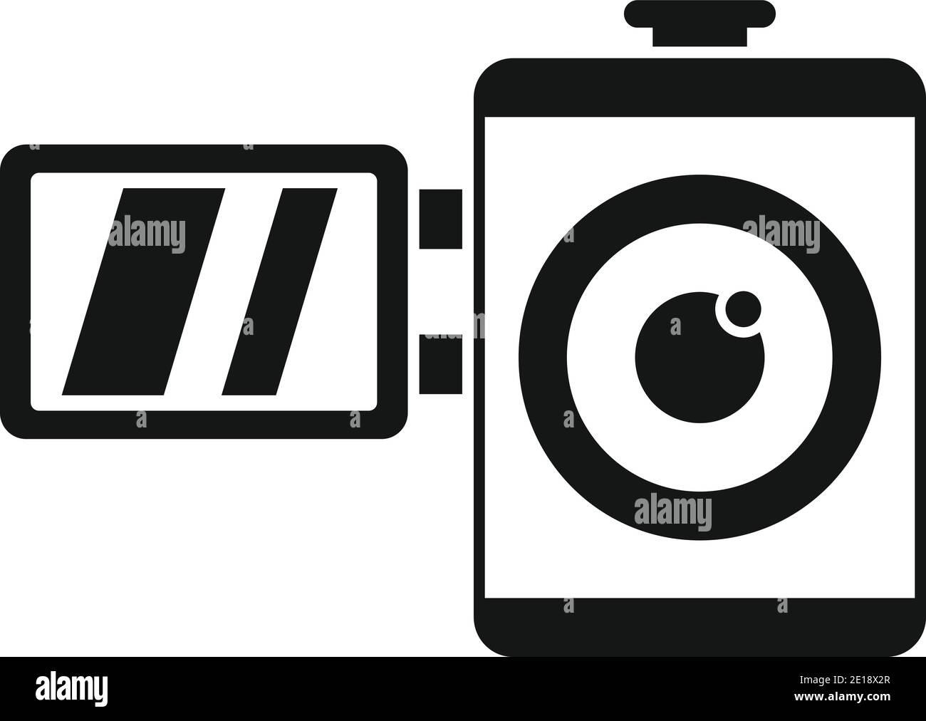 Simple blue camera icon Black and White Stock Photos & Images - Alamy