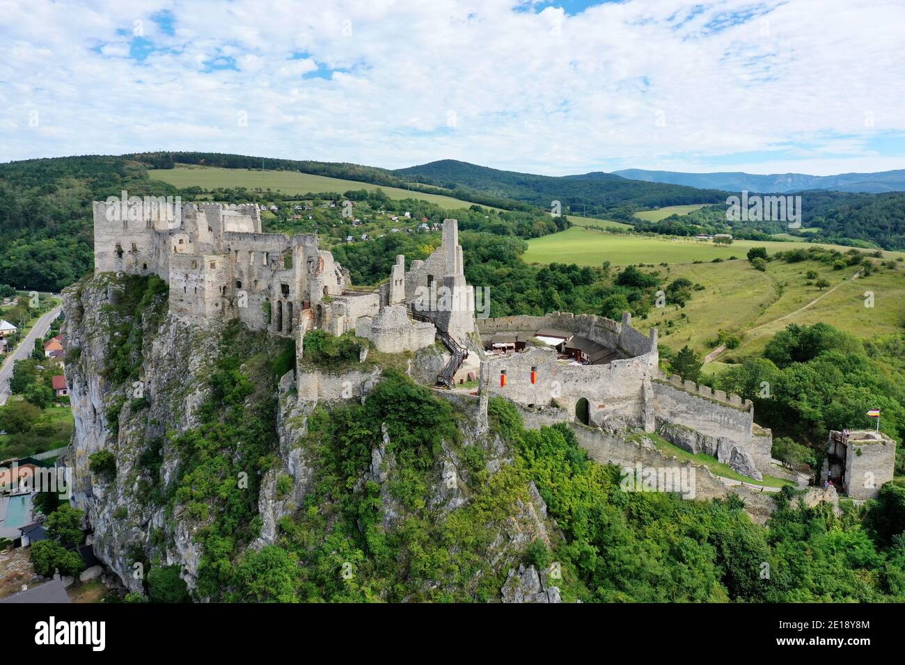 Aerial view beckov castle slovakia hi-res stock photography and images ...