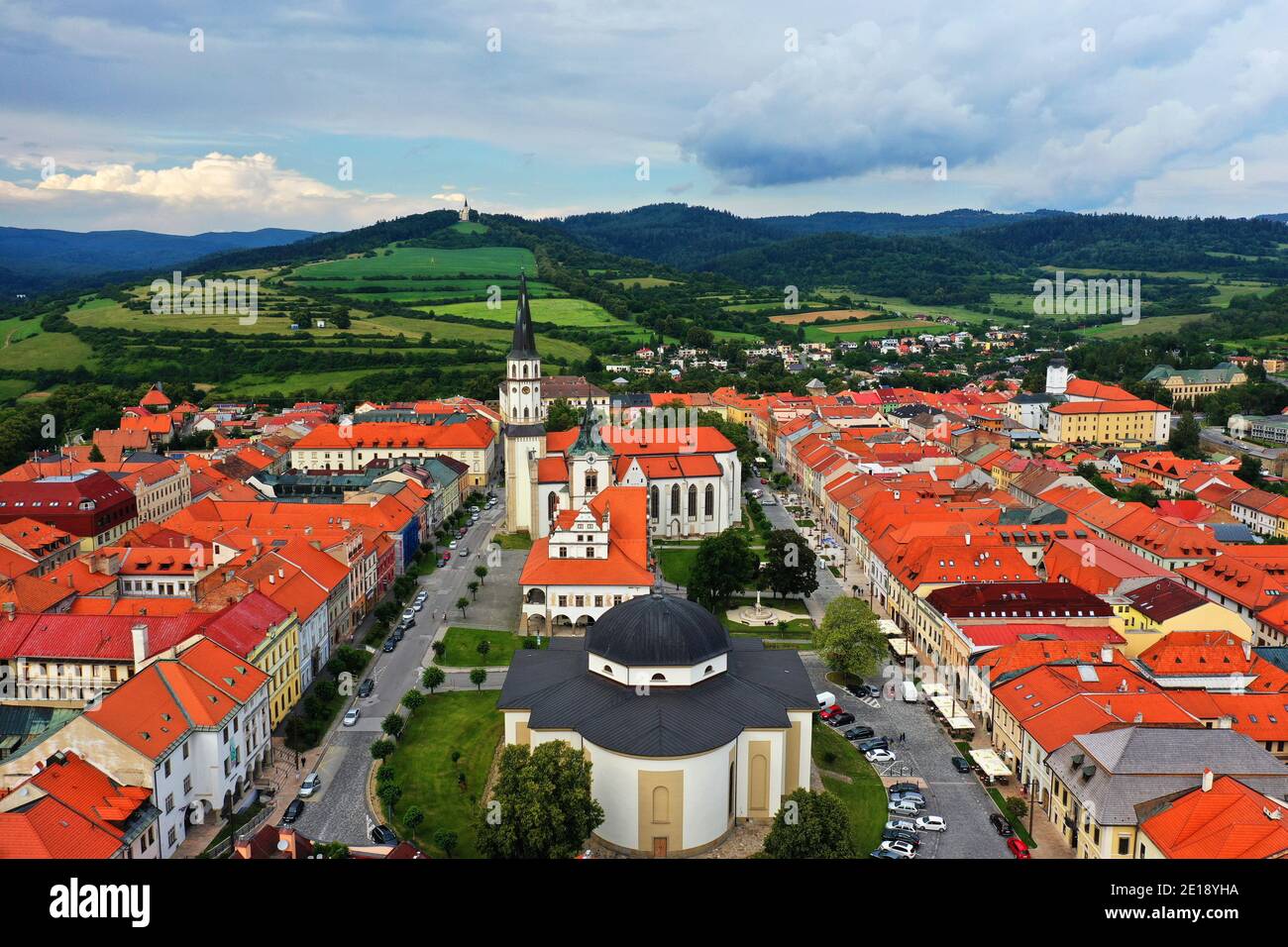 Aerial view of the historic center in Levoca, Slovakia Stock Photo - Alamy