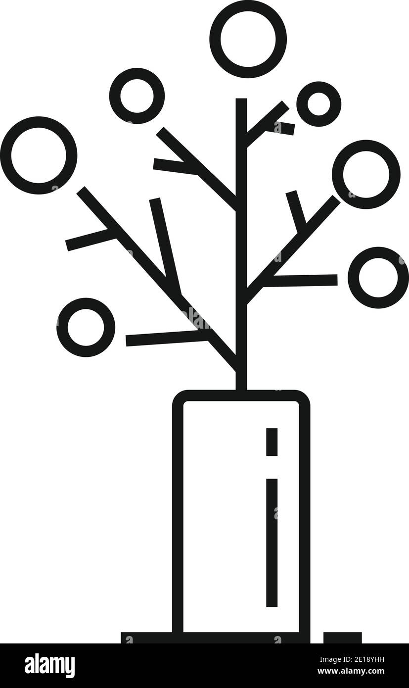 Landscape designer tree icon, outline style Stock Vector Image & Art ...