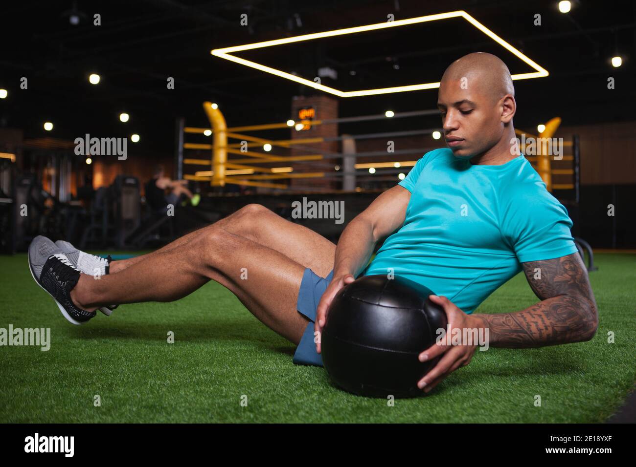 Concentrated men in sport hi-res stock photography and images - Alamy