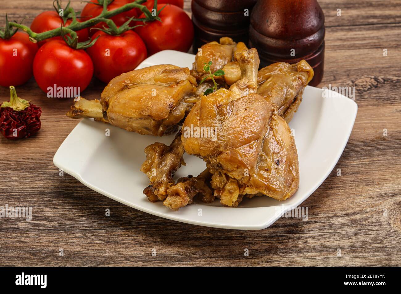 Rabbit stew in sweet and spicy sauce Stock Photo - Alamy