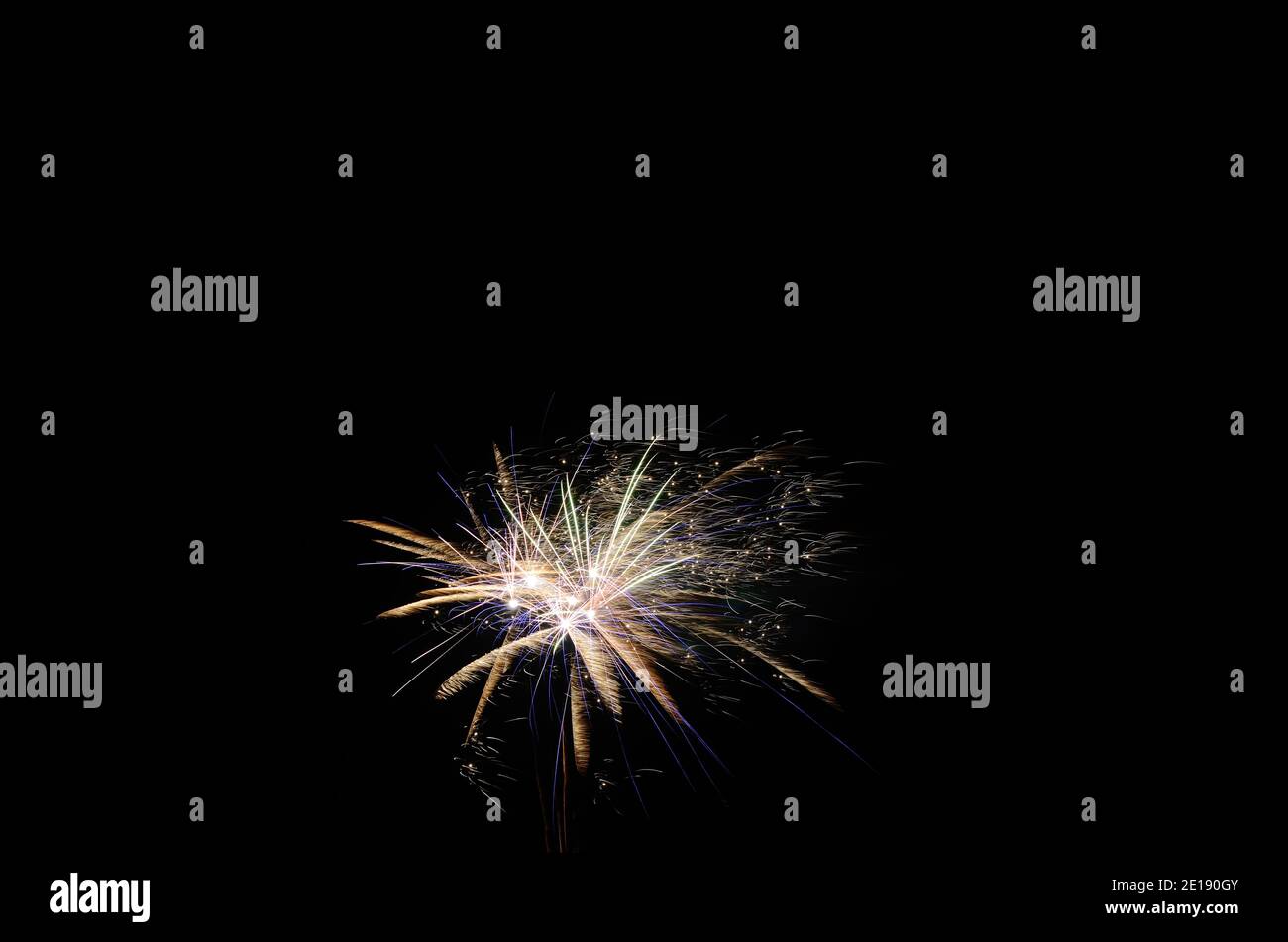 beautiful small colorful fireworks in the night Stock Photo - Alamy