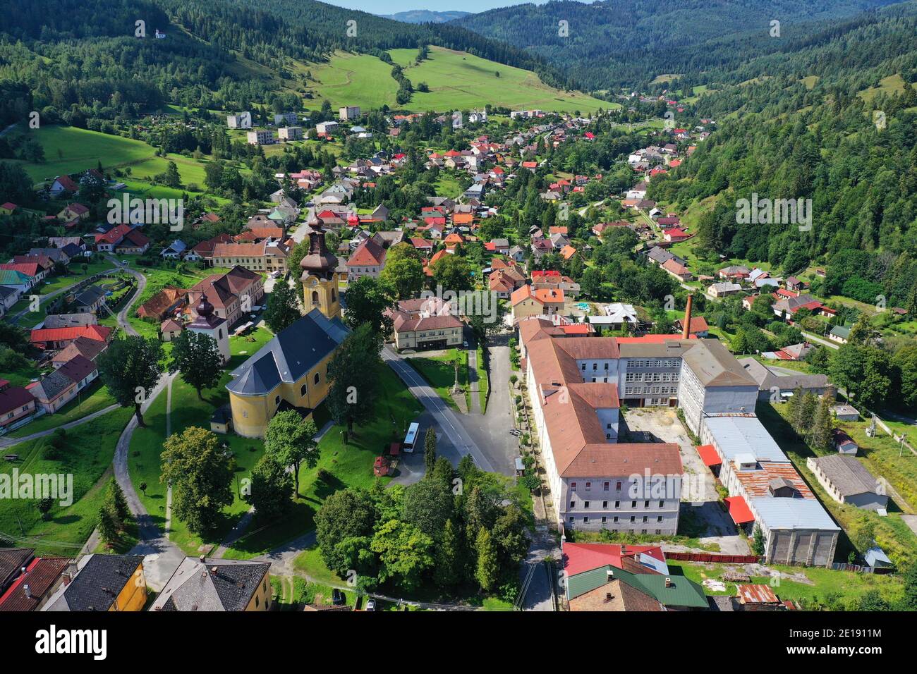 Aerial view of the village Smolnik in Slovakia Stock Photo - Alamy