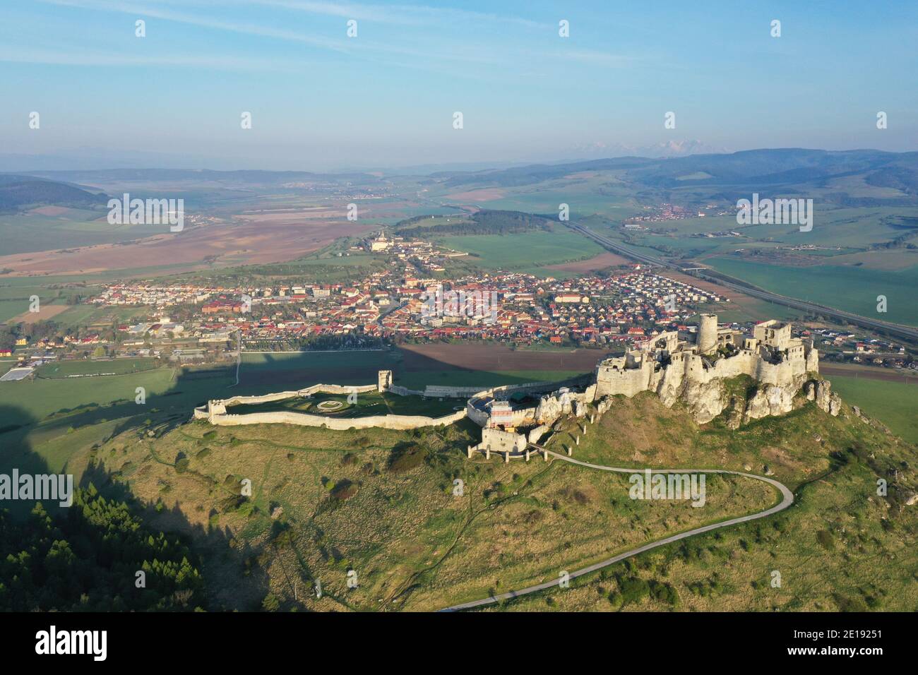 Aerial view of Spissky Castle in Slovakia Stock Photo - Alamy