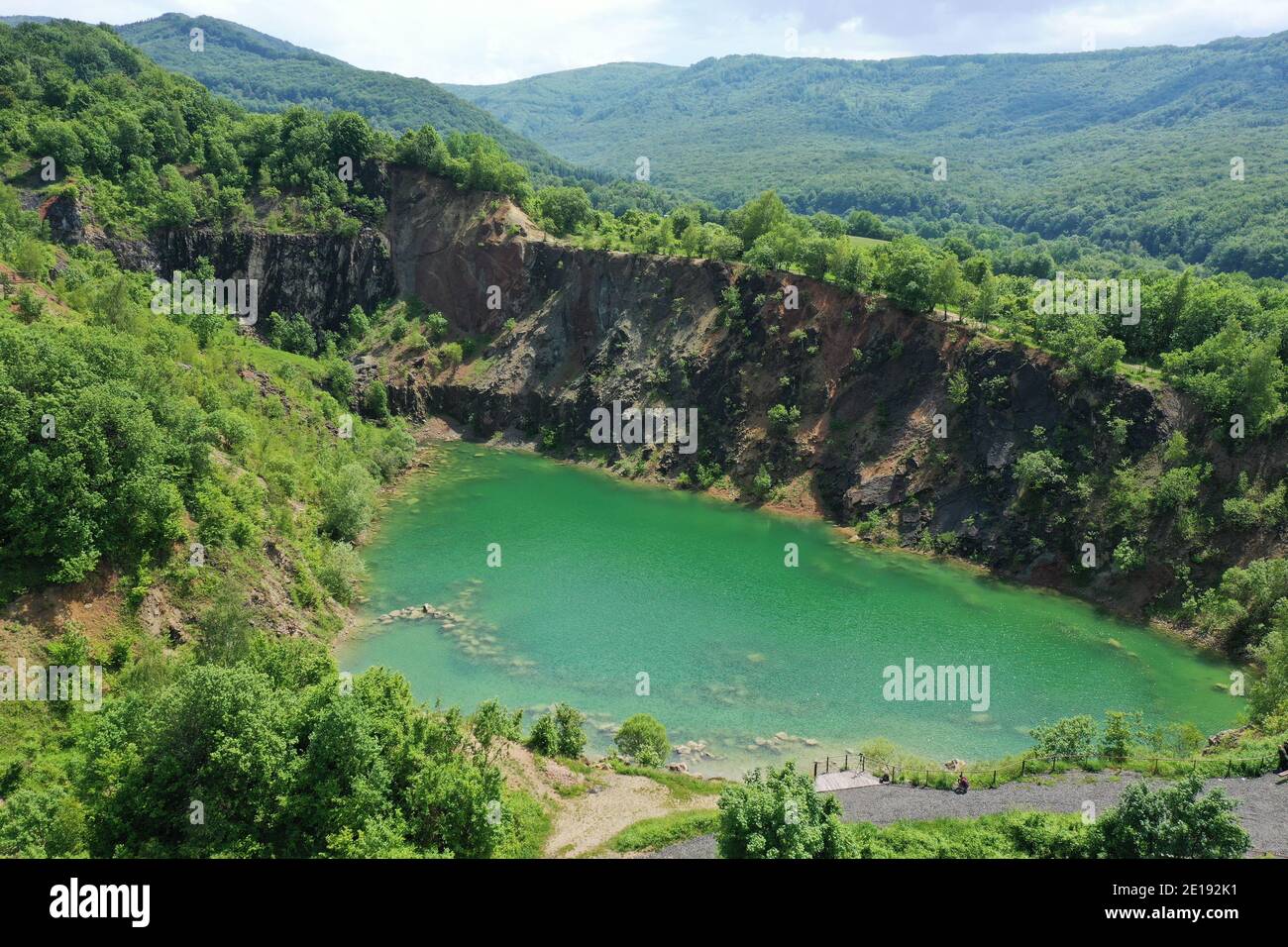 Aerial view of Lake Benatina in Slovakia Stock Photo - Alamy