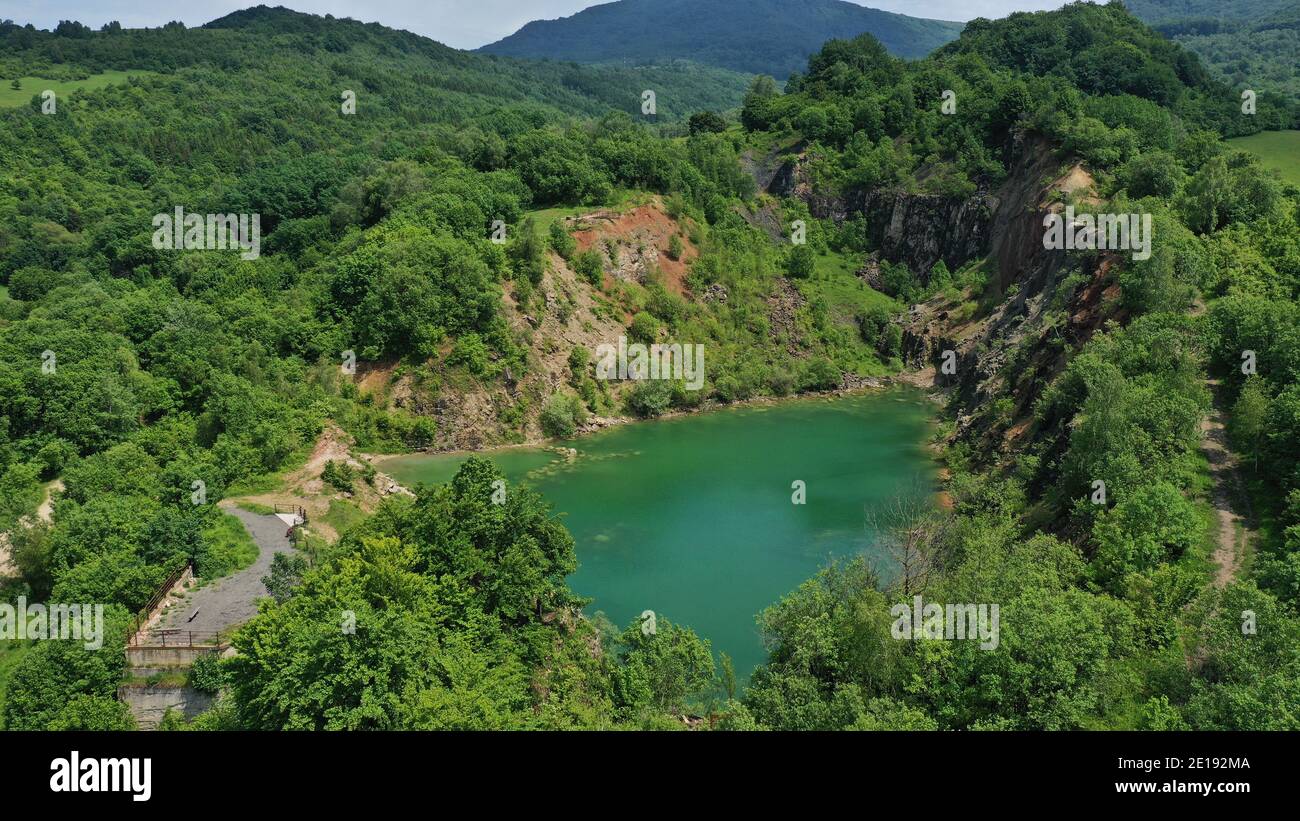 Aerial view of Lake Benatina in Slovakia Stock Photo - Alamy