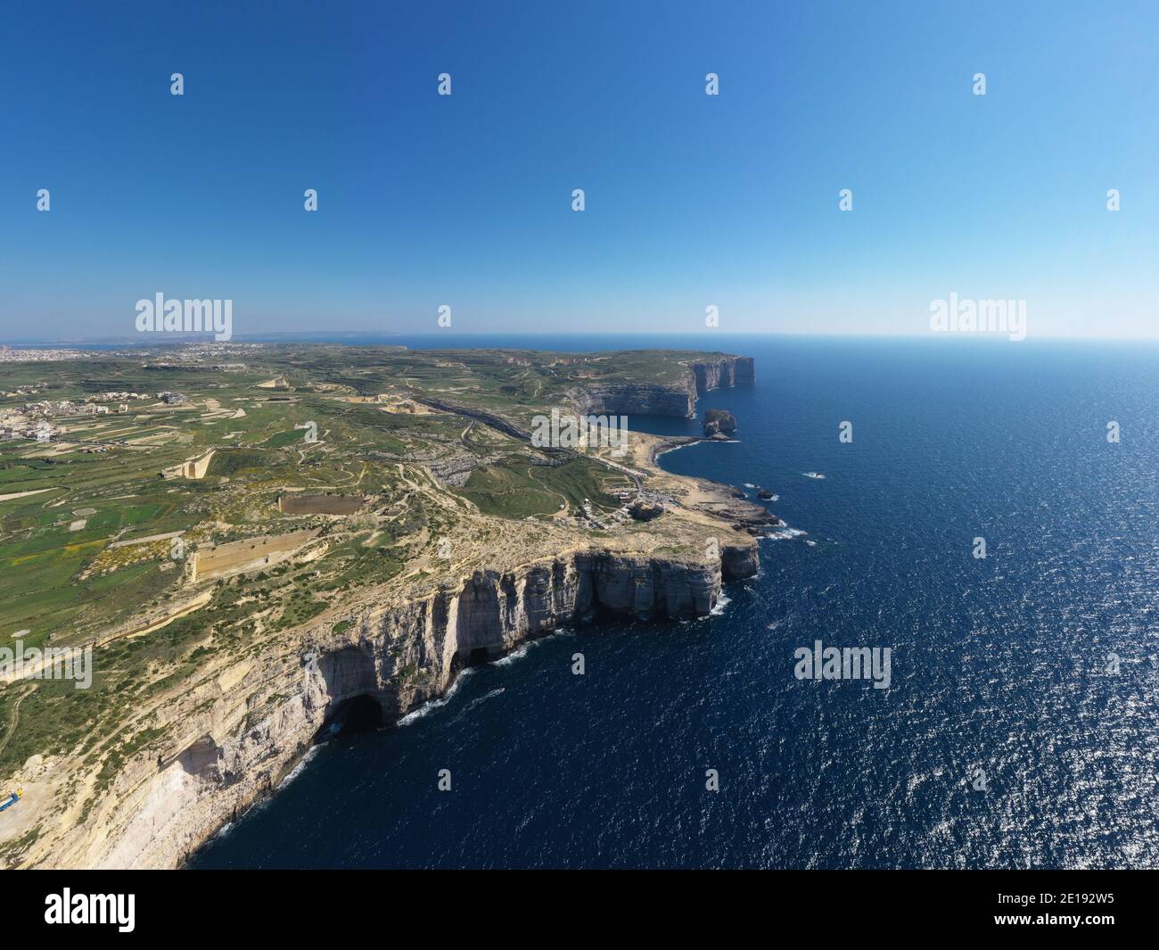 Aerial view of the island Gozo in Malta Stock Photo - Alamy