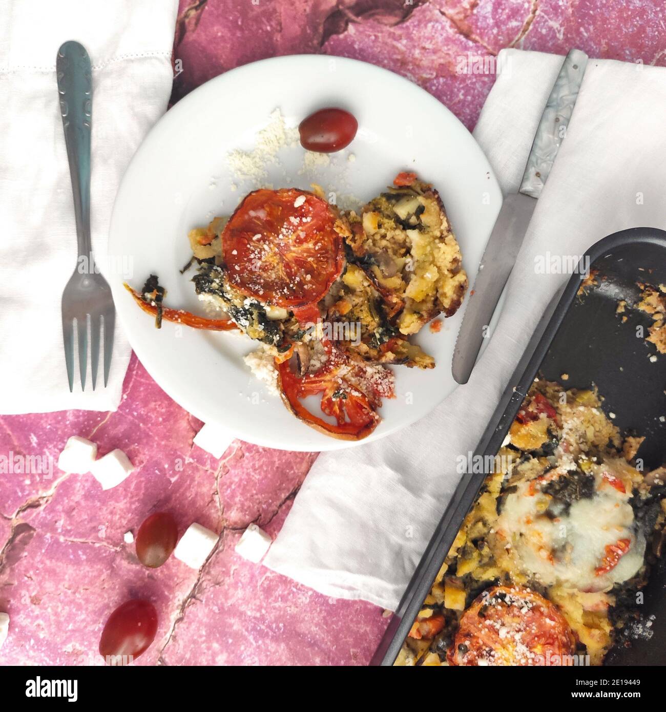 White marble food table hi-res stock photography and images - Alamy