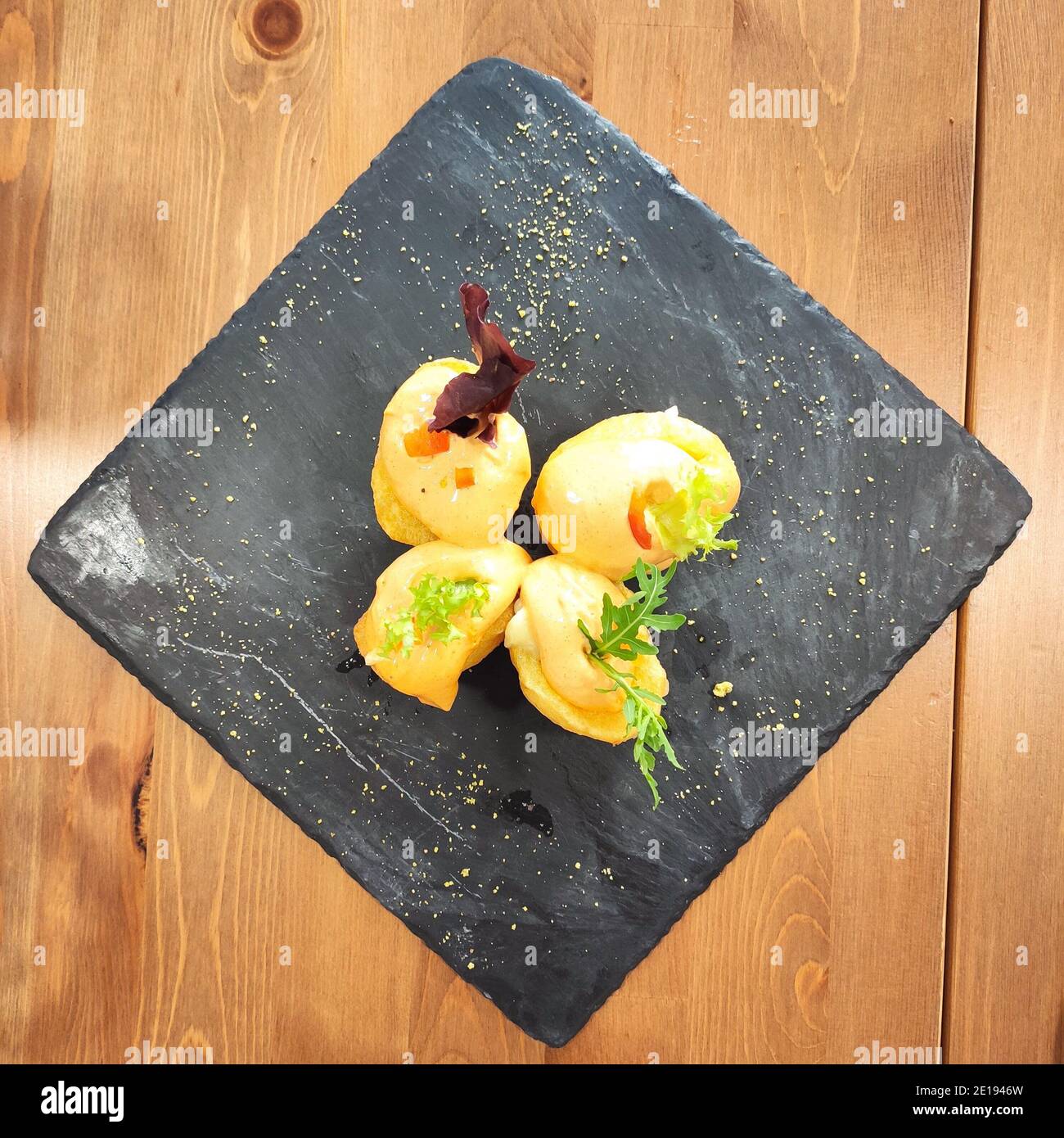 Spanish tapas top view Stock Photo - Alamy