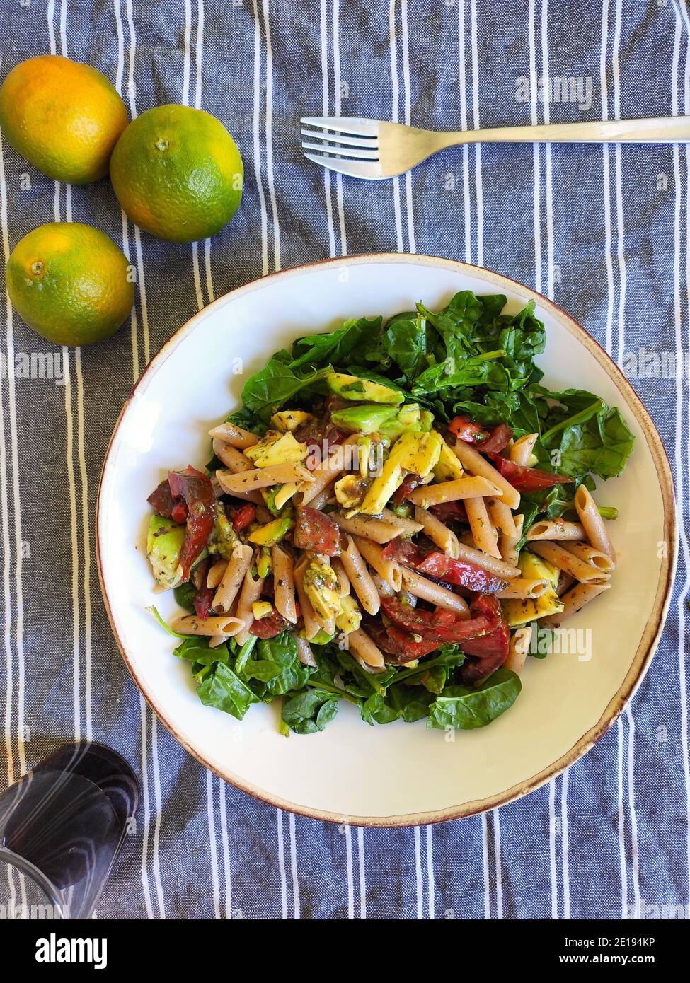 Italian style pasta plate Stock Photo - Alamy