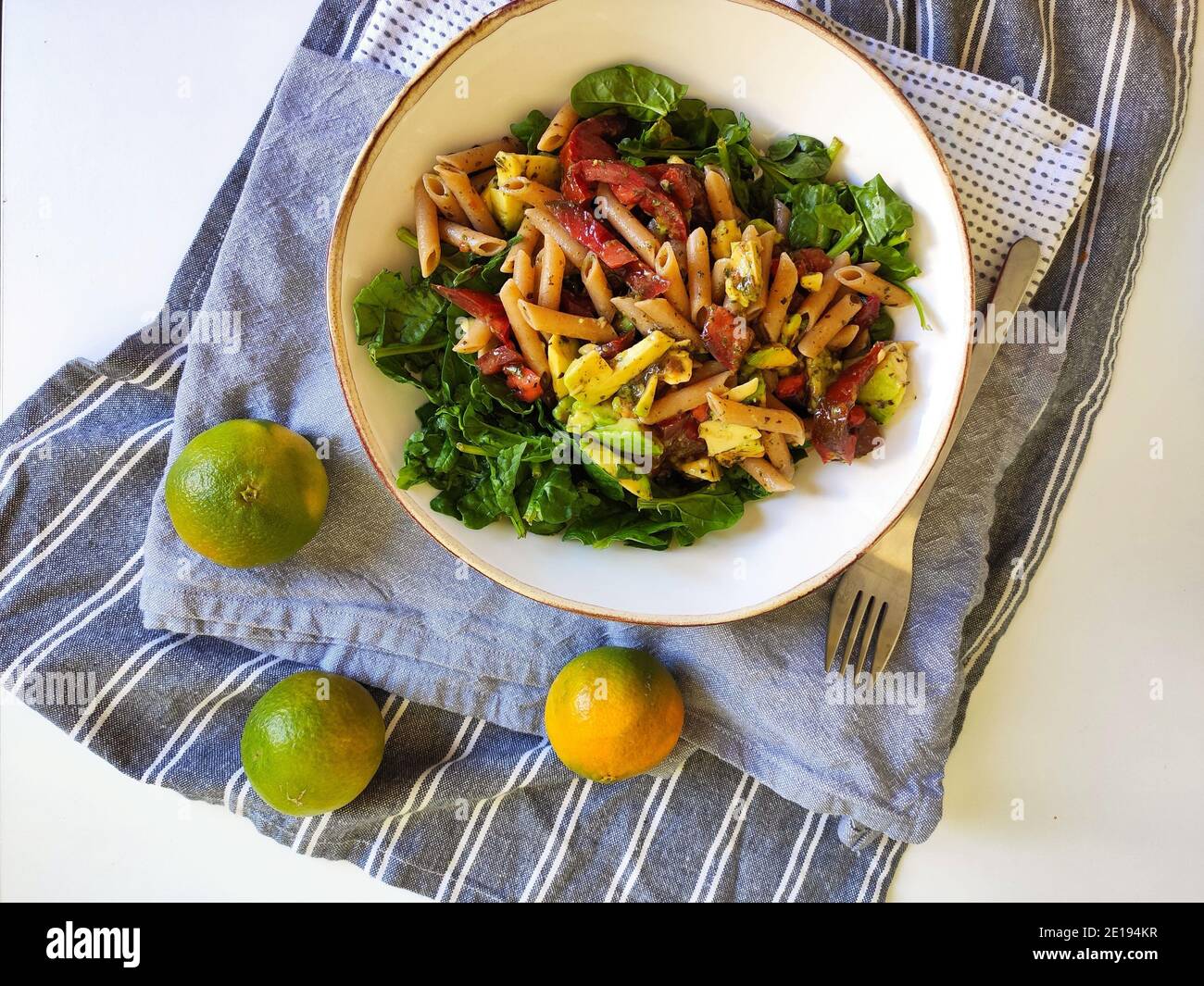 Italian style pasta plate Stock Photo - Alamy