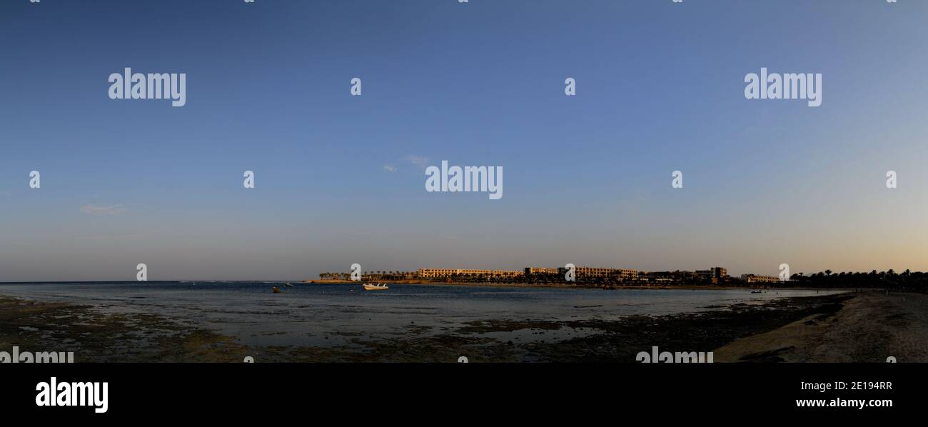 beach at low tide the sea on vacation egypt panorama Stock Photo - Alamy