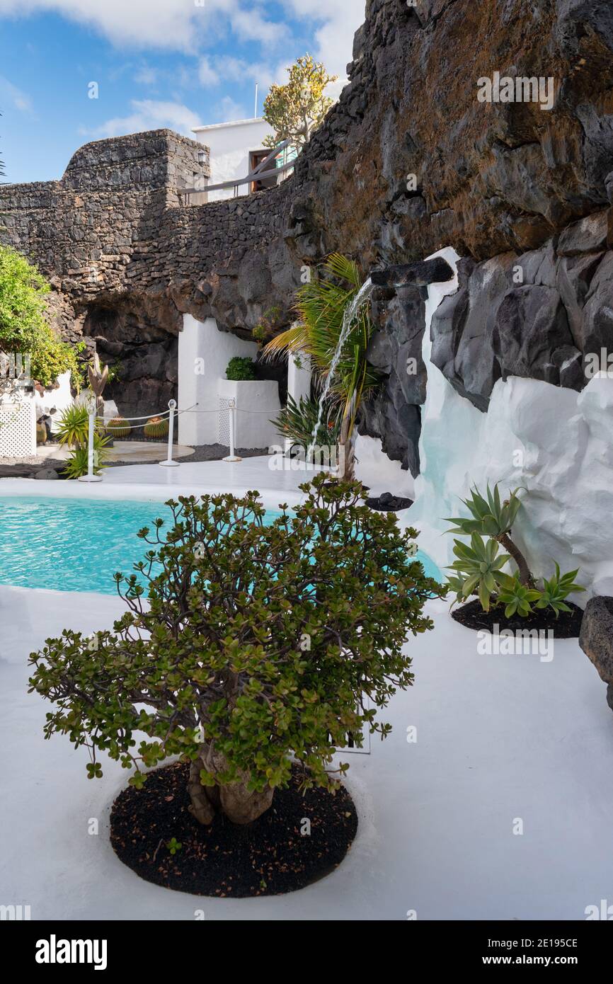 Lanzarote, Spain.January 31,2019 : View of the exterior gardens of the ...