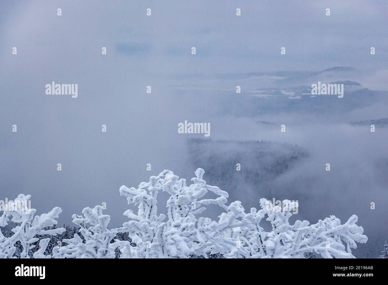 View over Eifel from Kaiser Wilhelm Tower at Hohe Acht, Germany Stock ...