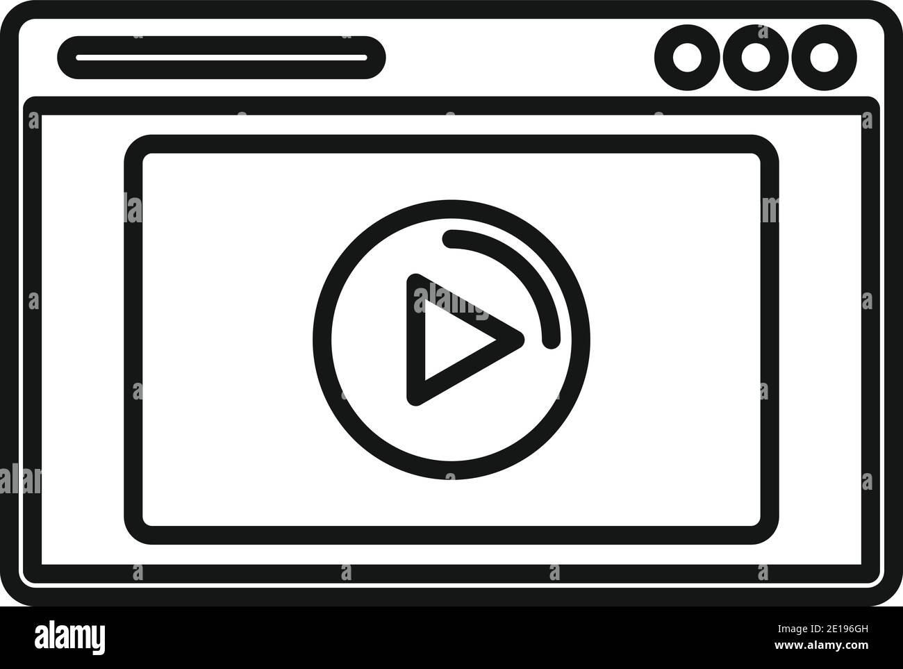 Video web page icon, outline style Stock Vector Image & Art - Alamy