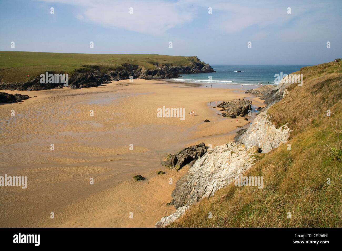 the beach at porth joke, locally known as polly joke on the north ...