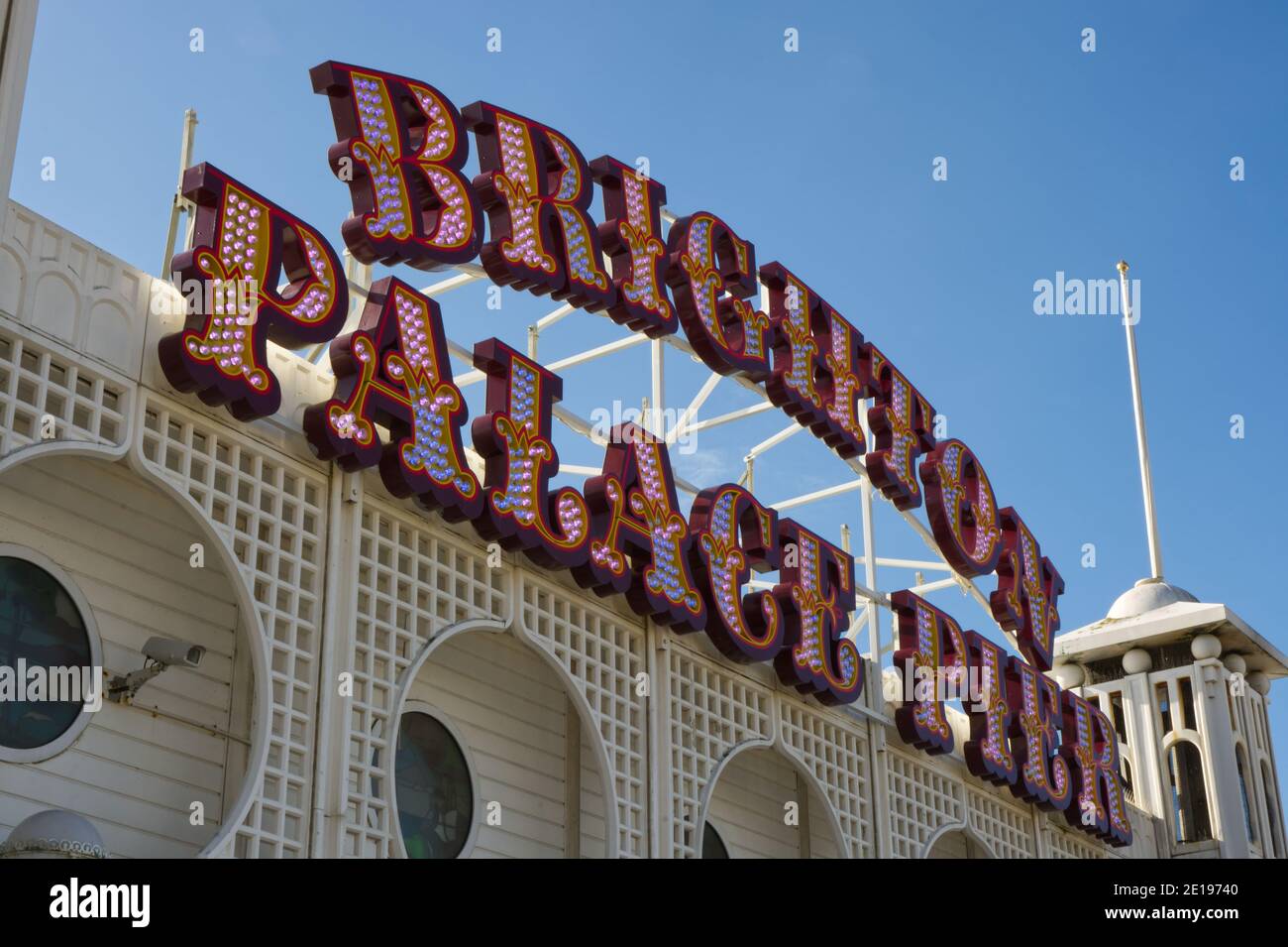 Brighton palace pier sign hi-res stock photography and images - Alamy